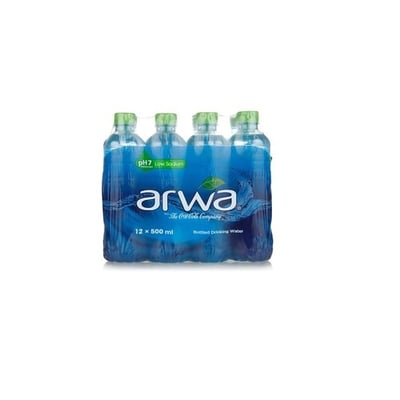 Arwa Bottled Drinking Water Pack Of 12-500Ml Bottle : Buy online | freshtohome.com