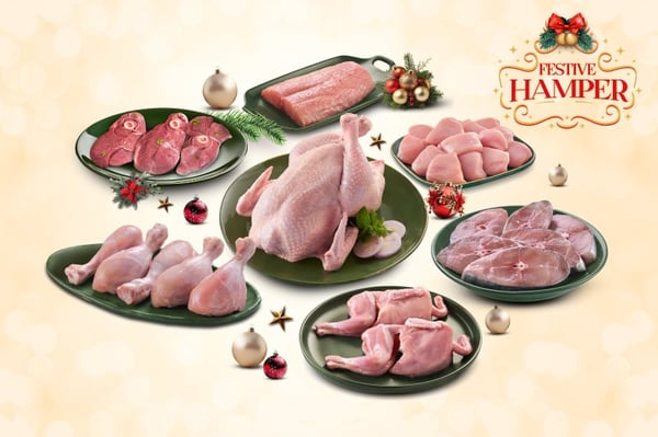 Festive Hamper Grand: ( Premium Chicken Dressed with Skin Whole 1.1kg ...