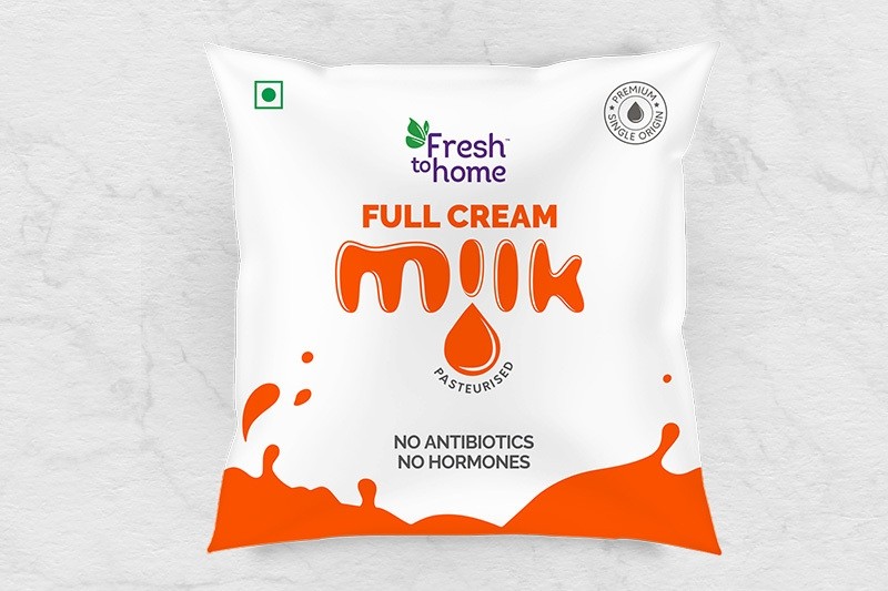 Full Cream Milk (500ml Pouch) : Buy online | freshtohome.com