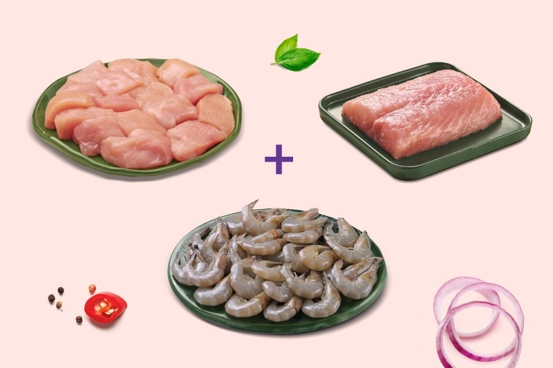 Triple Combo: (Premium Boneless Chicken Breast Mini Bites Cubes 250g ...