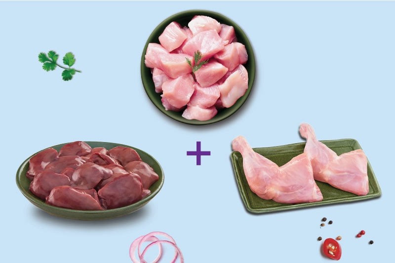 Triple Combo: (300g Premium Boneless Chicken Cubes + 480g Premium ...