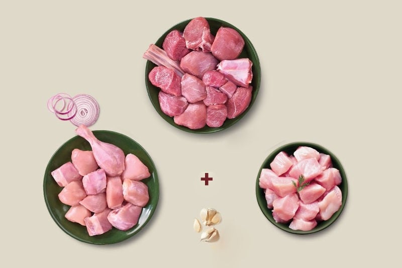 Premium Goat + Premium Chicken Skinless + Boneless Chicken Cubes : Buy ...