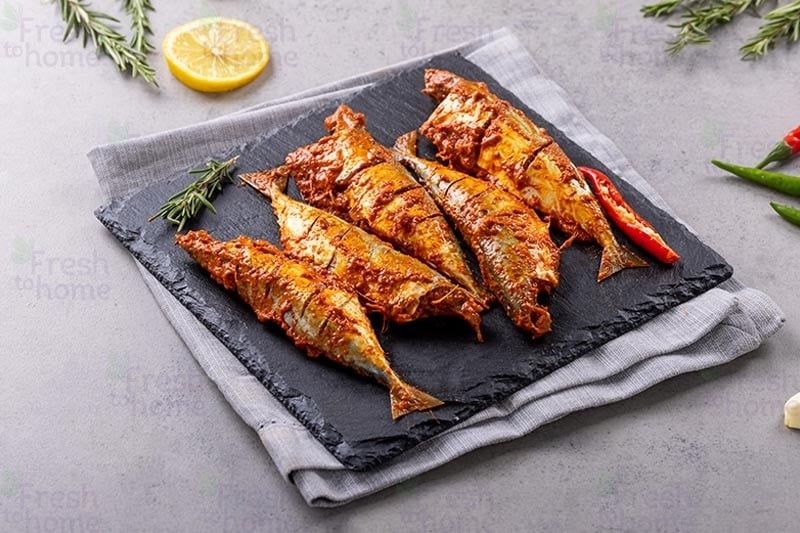 Marinated Mackerel / Ayala / Bangda / ಬಂಗಡೆ - 250g pack (2 to 5 fish ...