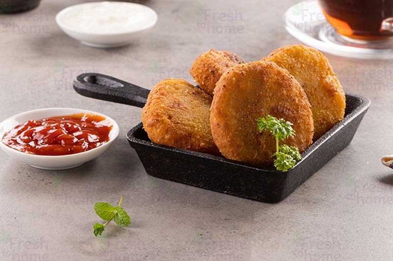 Mutton Cutlets - Pack of 4 : Buy online | freshtohome.com