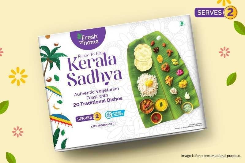 Kerala Sadhya Vegetarian Meals (Ready-To-Eat, Serves 2) : Buy online ...