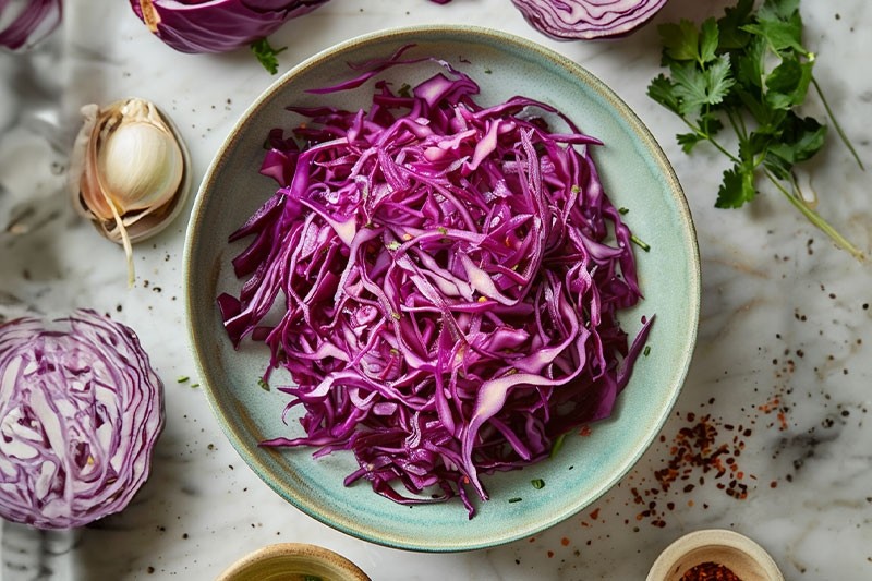 Cabbage Red Shredded (200g Pack) : Buy online | freshtohome.com