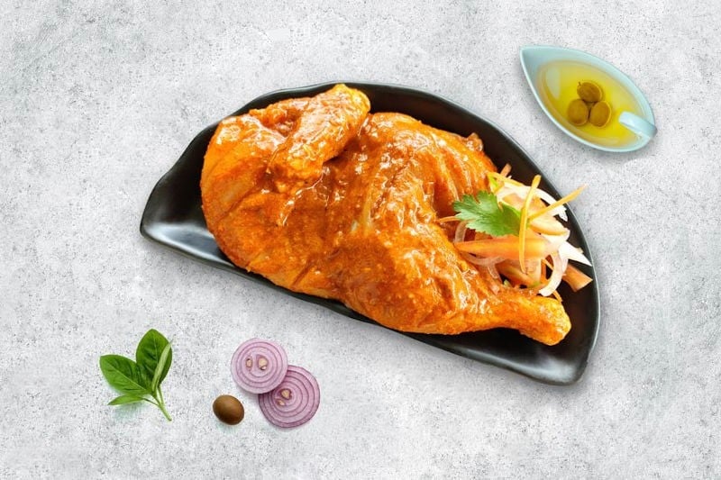 Marinated Tandoori Spring Chicken (Half) - 340g to 400g Pack : Buy ...