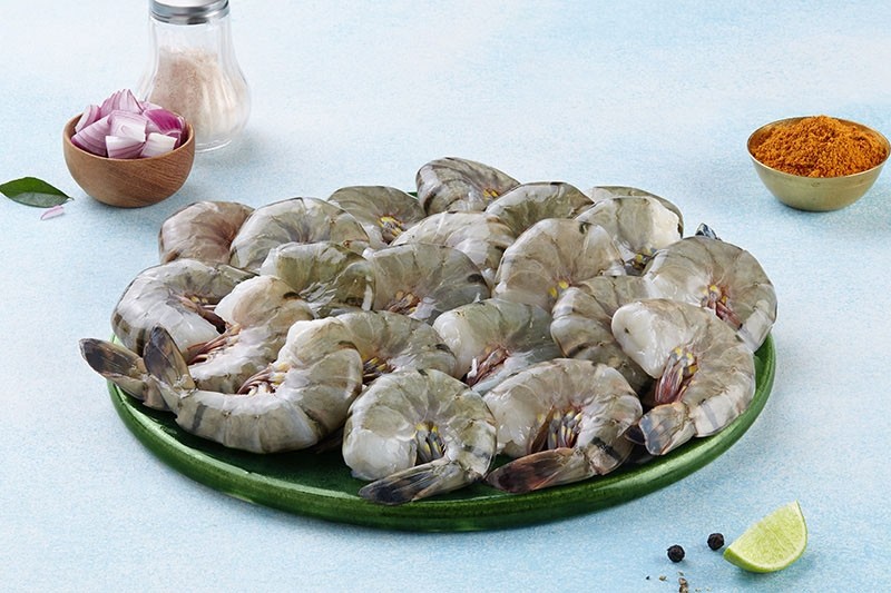 Tiger Prawn (Super Large) - Headless (No Head, Rest with shell, tail ...