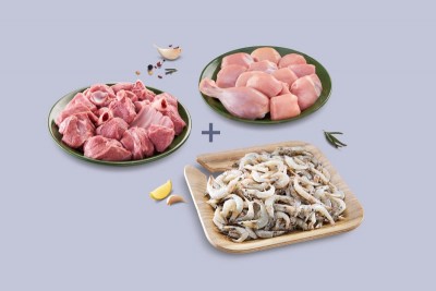 Triple Combo: (Lean Premium Goat Curry Cut 480g Pack + Premium Chicken ...