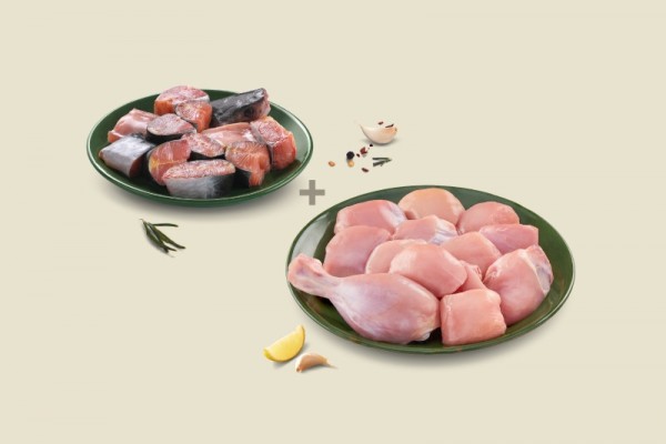 Combo: (Premium Chicken Skinless Curry Cut 480g Pack + Fresh Indian ...