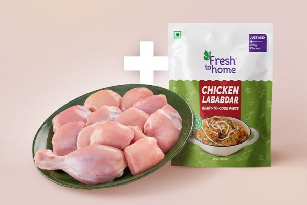 Combo 450g Premium Chicken Skinless Curry Cut 200g Chicken Lababdar Ready To Cook Paste