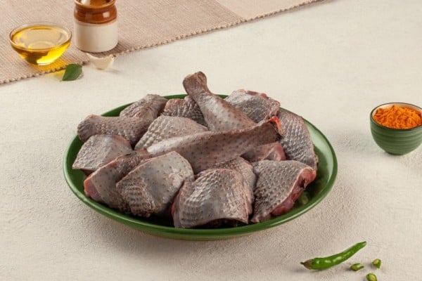 Kadaknath Chicken (1.1kg to 1.2Kg) - Curry Cut With Skin | Karnal