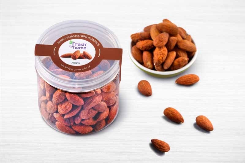 Jumbo Roasted BBQ Almonds - Pack of 200gm : Buy online | freshtohome.com
