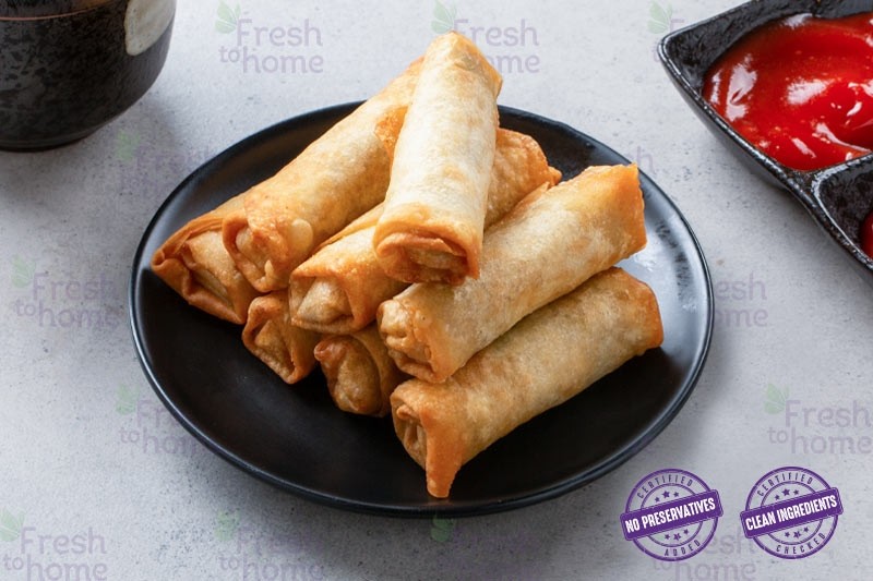 Vegetable Spring Roll - Pack of 8 : Buy online | freshtohome.com