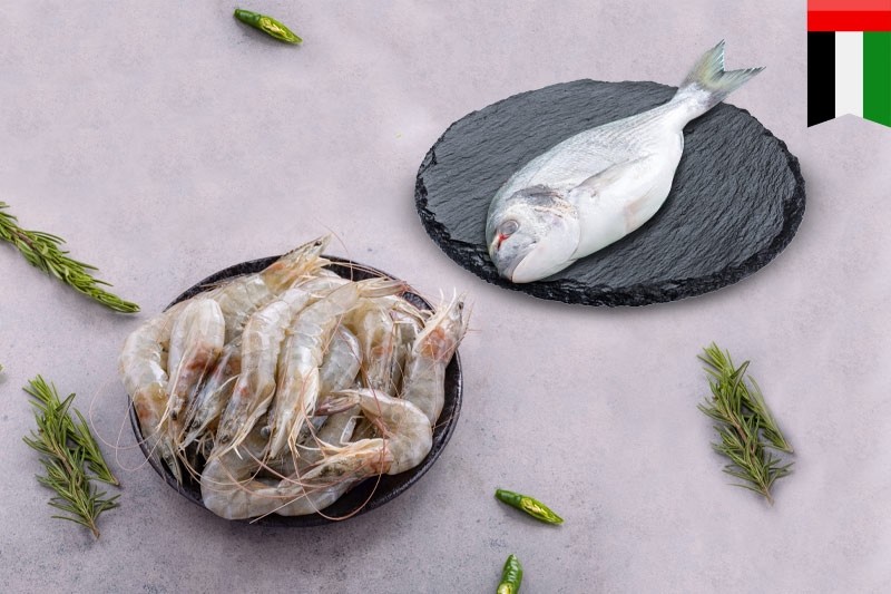 Combo Pack: (1kg Sea Bream Whole + 1kg Prawns 40+ Whole) : Buy online ...