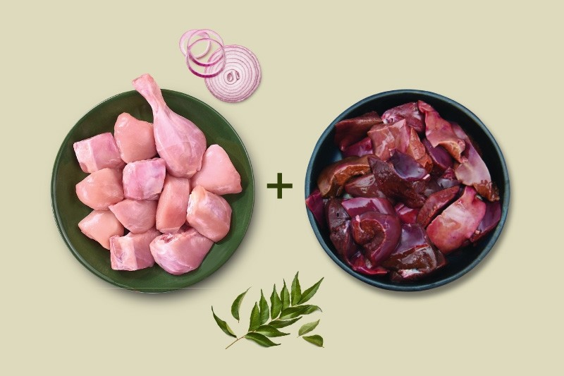 Chicken Skinless Curry Cut + Premium Goat Liver Pack : Buy online ...