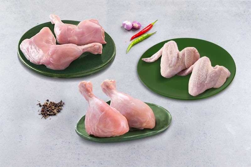 Chicken Mix Cut ( Wings,Drumstick Skinless and Thigh Skinless ) - 380g ...