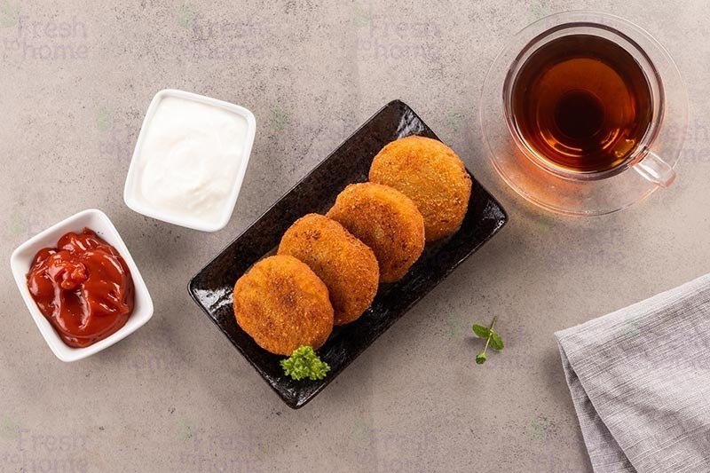 Chicken & Cheese Cutlet - Pack of 4 : Buy online | freshtohome.com