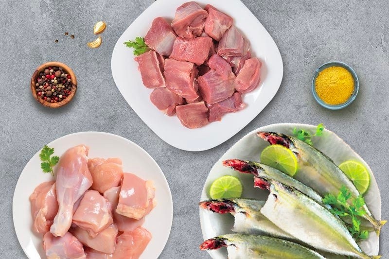 Triple Combo: (500g Premium Goat Curry Cut + 500g Premium Chicken ...
