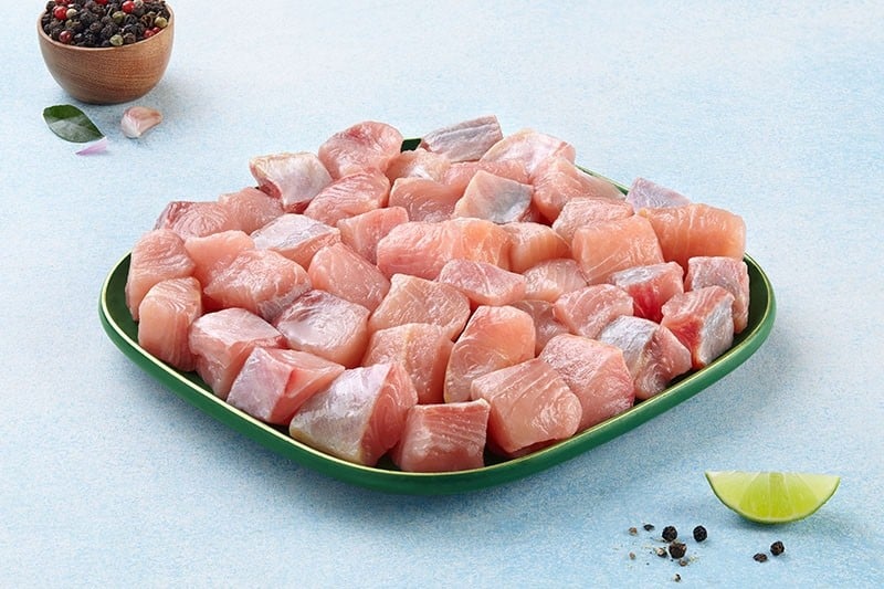 Fresh Indian Baasa / Pangasius / Pangas - Cube (480g to 500g Pack ...