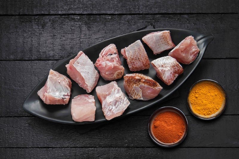 Red Snapper / Hamra / Chempalli (Small) - Curry Cut (May include head ...