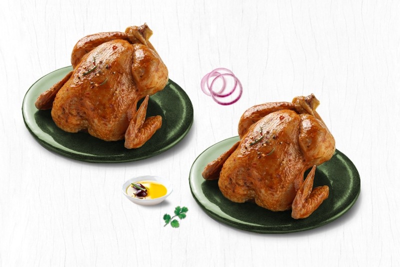 Herb Roasted Whole Chicken - 2 Piece : Buy online | freshtohome.com