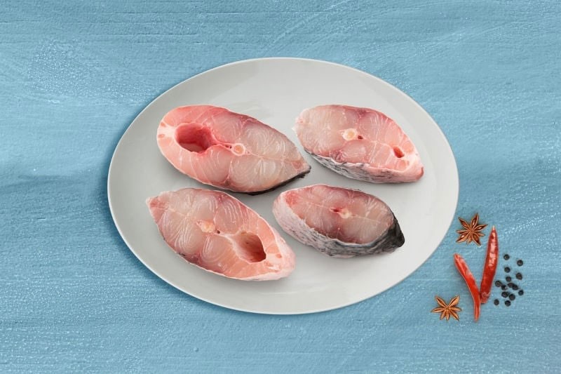 **Rare** Kalbose/ Kalbasu/ Black rohu/ Labeo calbasu - Steaks (480g to ...