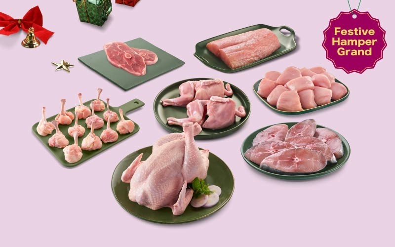 Festive Hamper Grand: (800g Premium Chicken Dressed with Skin Whole ...