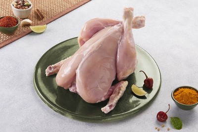 Premium Chicken - Skinless Whole Chicken : Buy online | freshtohome.com