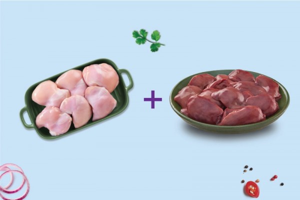Combo: (380g Premium Chicken Thigh Boneless Pack + 480g Premium Chicken ...