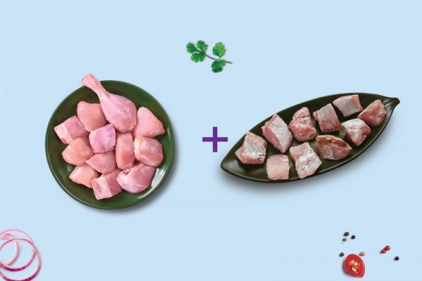 Combo: (Premium Chicken Skinless Curry Cut 480g Pack + Large Red ...